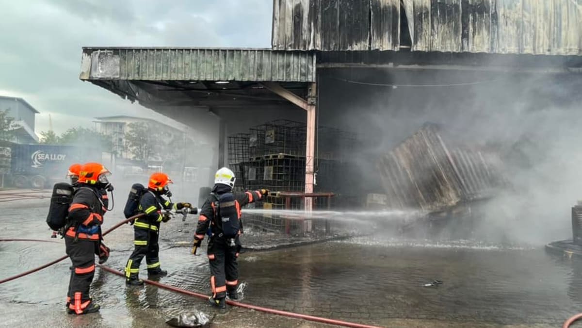 Industrial fire breaks out at Gul Lane, one man taken to hospital - CNA