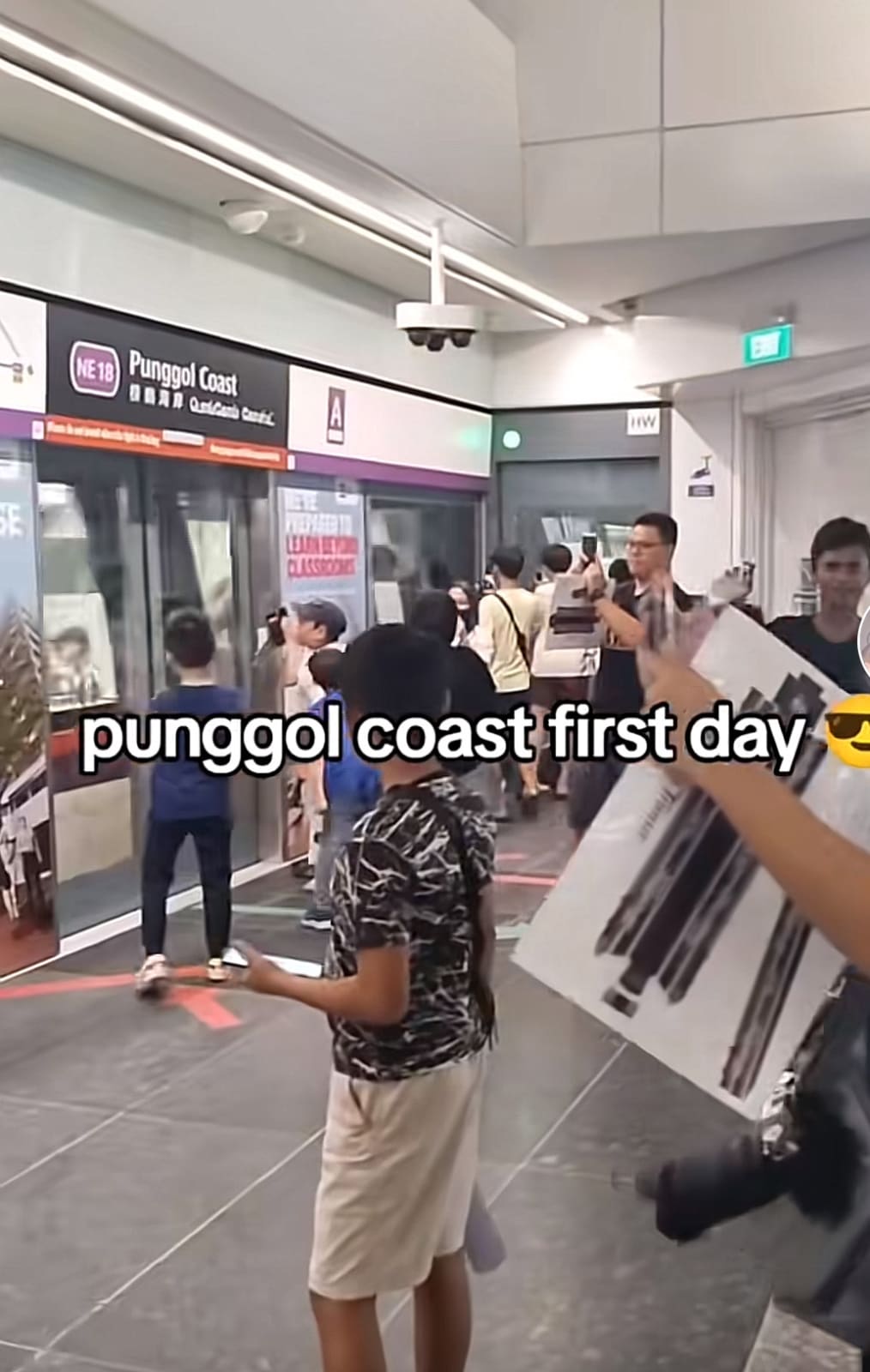 Excited Kids Cheer For Trains Arriving At New Punggol Coast MRT Station ...