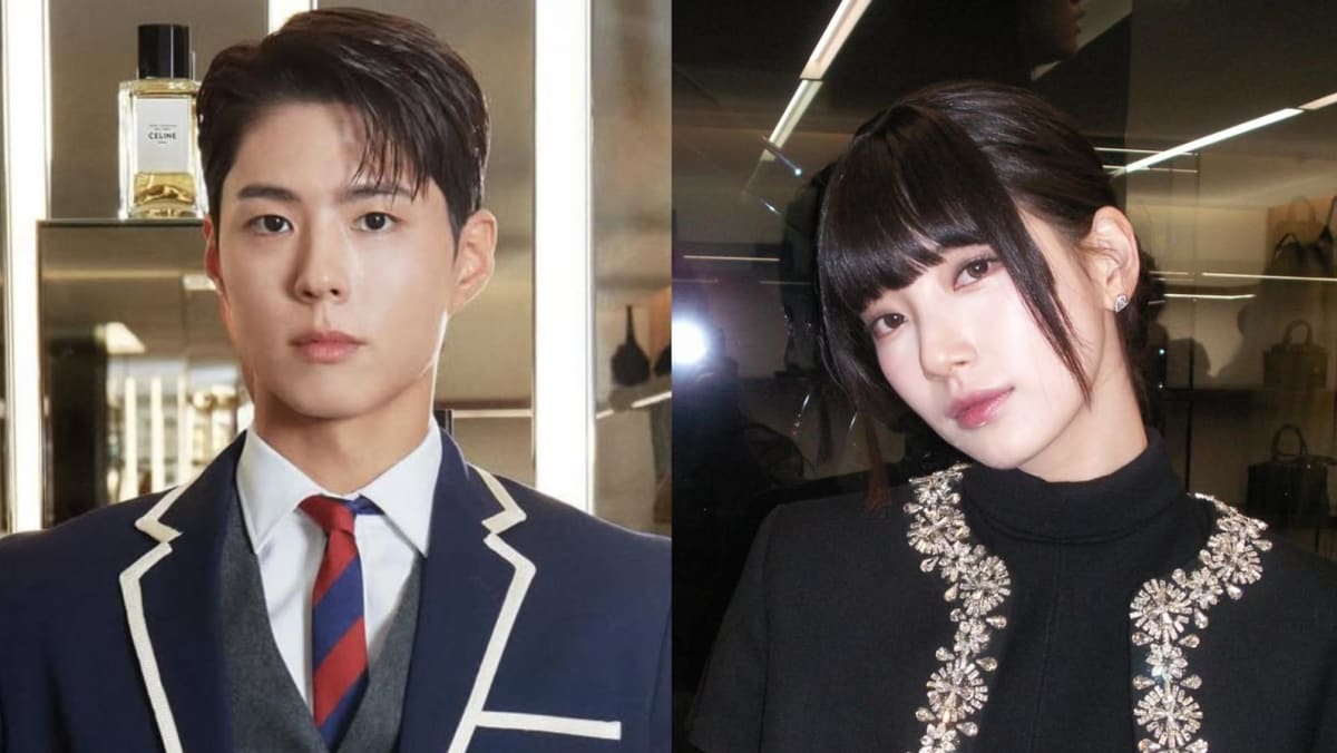 South Korean actors Park Bo-gum and Bae Suzy in Singapore on Mar 27 for ...