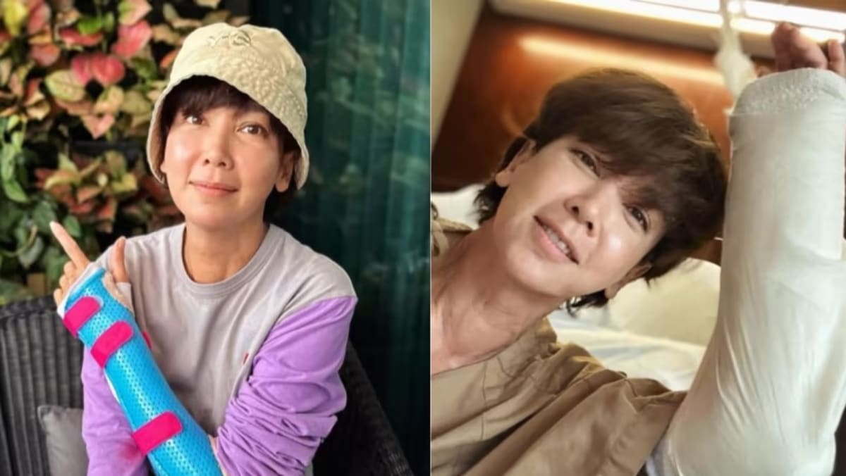 Kym Ng got 5 weeks of MC after breaking her arm while playing a ghost ...