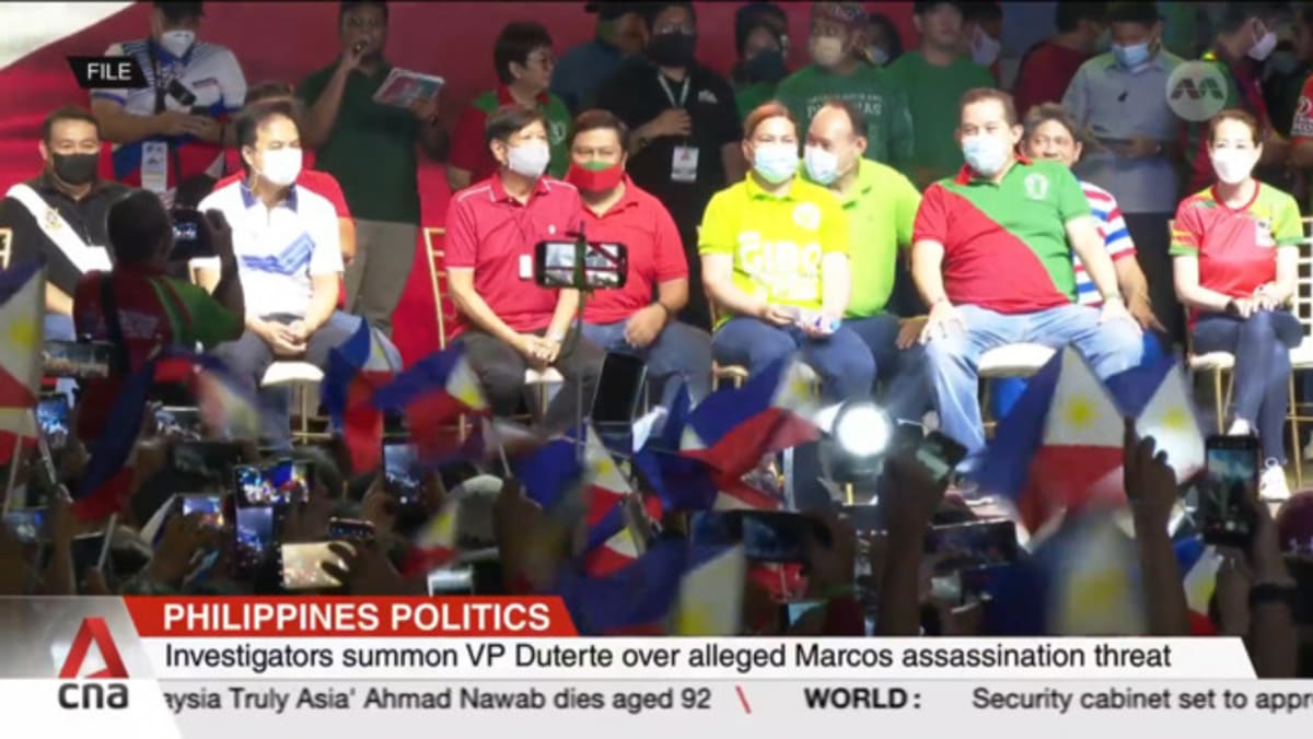 Philippine Investigators Summon Vp Duterte Over Alleged Marcos