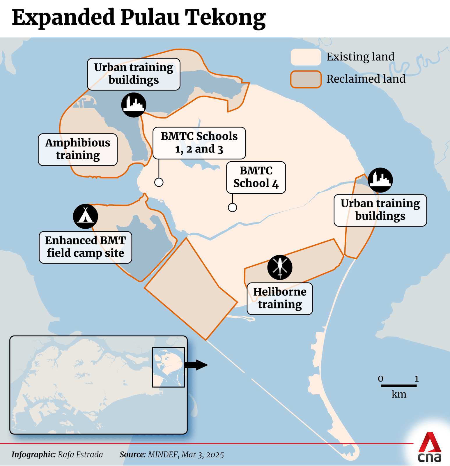Pulau Tekong to expand to meet Singapore army's training needs - CNA