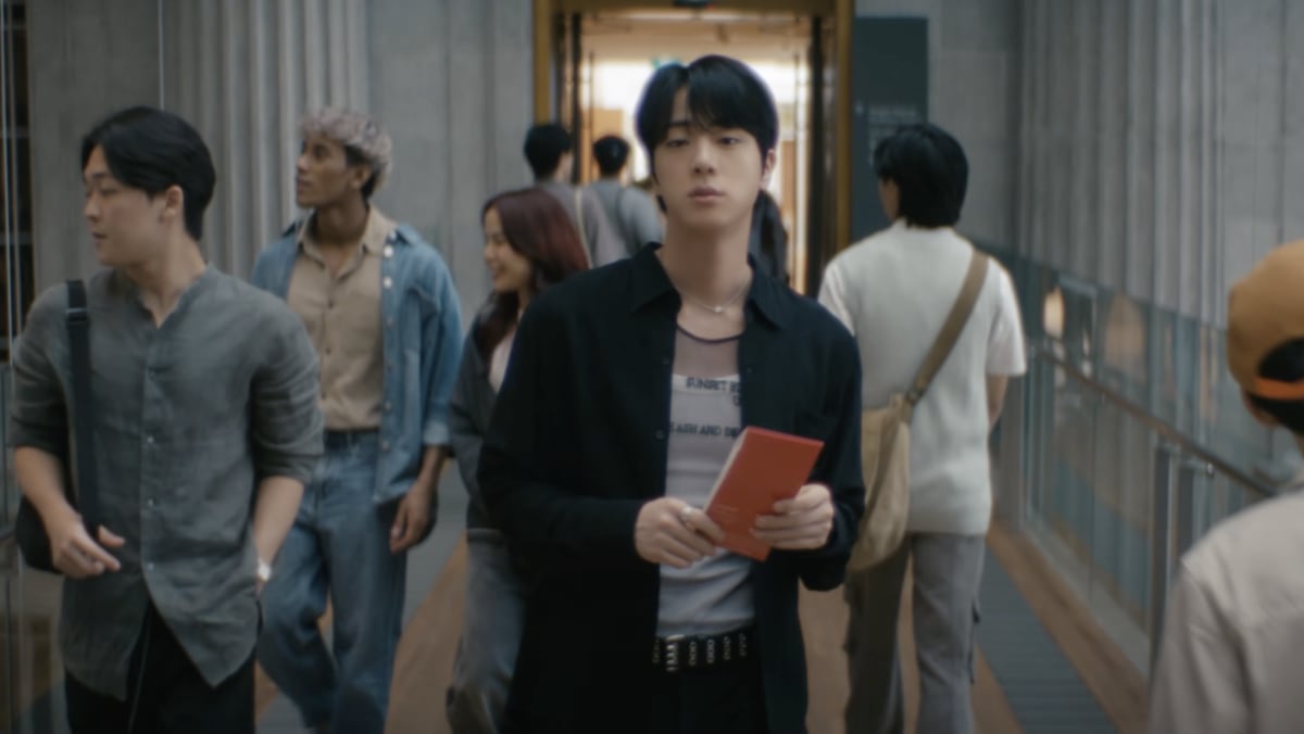 BTS’ Jin runs into love interest at Singapore’s National Gallery in new teaser video for ...