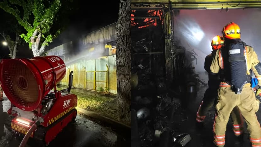 Firefighter and another person taken to hospital after Defu Lane fire ...