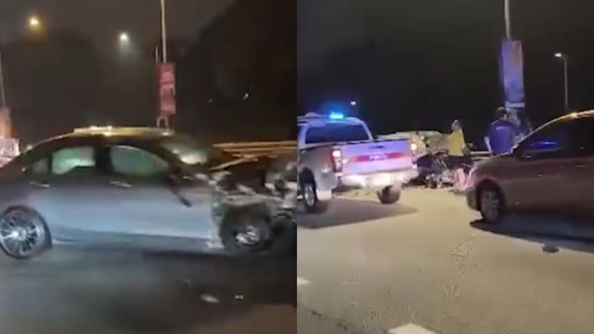 Minor highway crash in Malaysia turns fatal after Mercedes ploughs into ...
