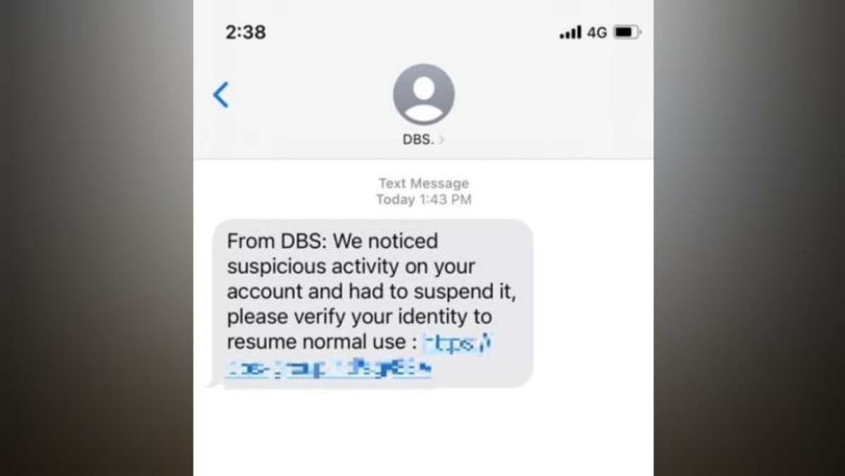 Police and DBS warn about SMS phishing scams - CNA