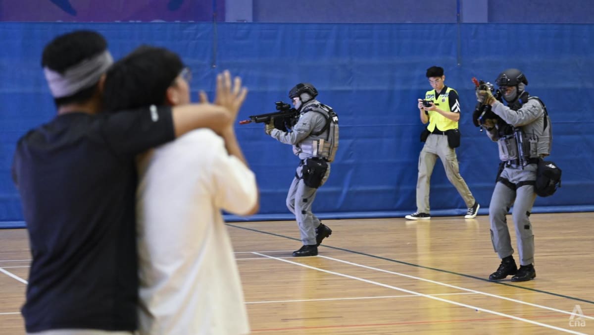 Counterterrorism exercise involving more than 40 students and police ...