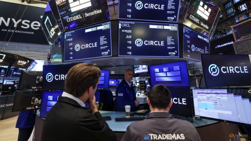 Stablecoin giant Circle's shares surge in blowout NYSE debut - CNA