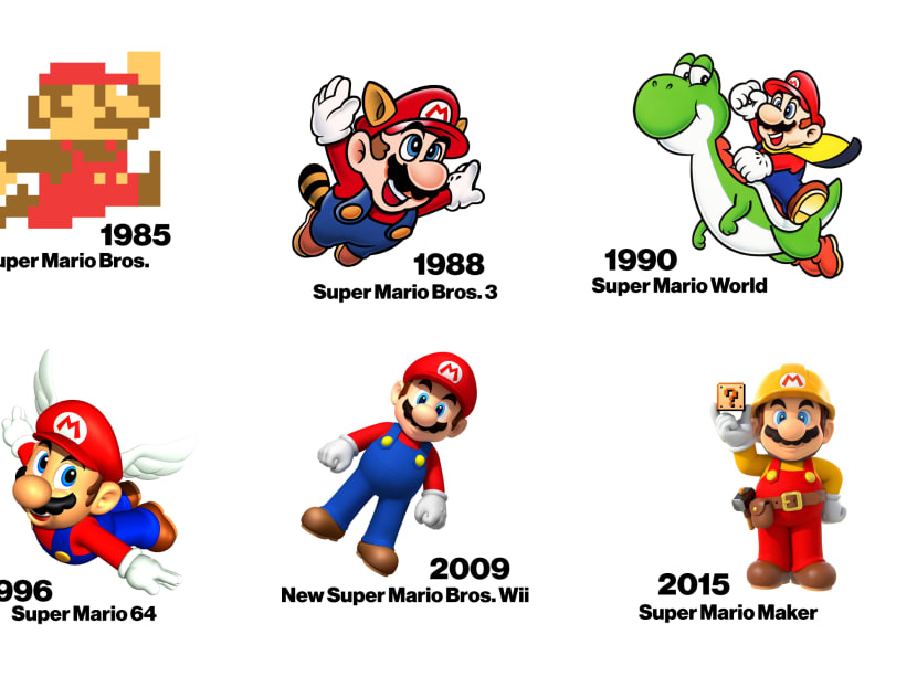 super mario logo evolution