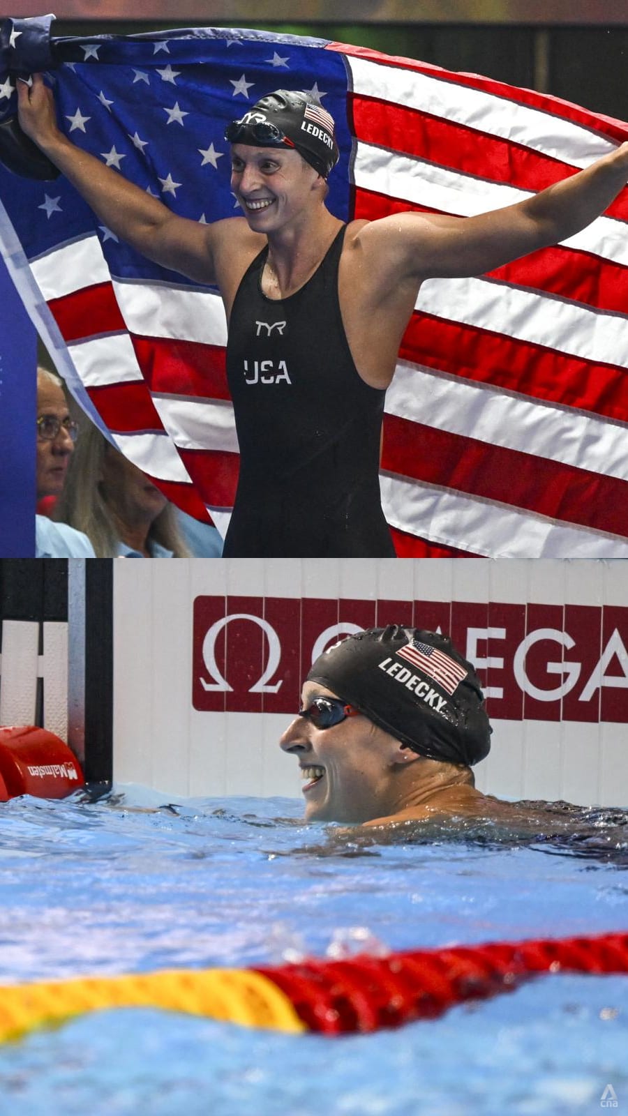 Katie Ledecky wins women's 1,500m freestyle, Gan Ching Hwee finishes ...