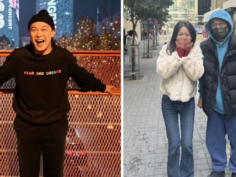 Eason Chan invites fans to take pictures together after bumping into ...
