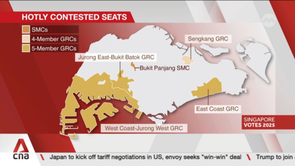GE2025: A look at constituencies that are likely to see a close fight - CNA
