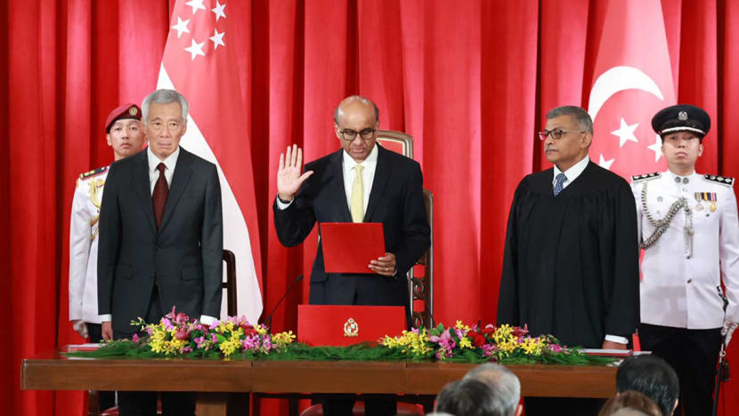 Sworn in as Singapore's 9th President, Tharman pledges to be ...