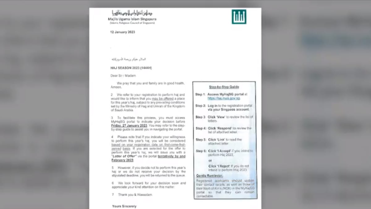 MUIS hantar 1,500 surat pernyataan hasrat untuk musim haji 2023 ...