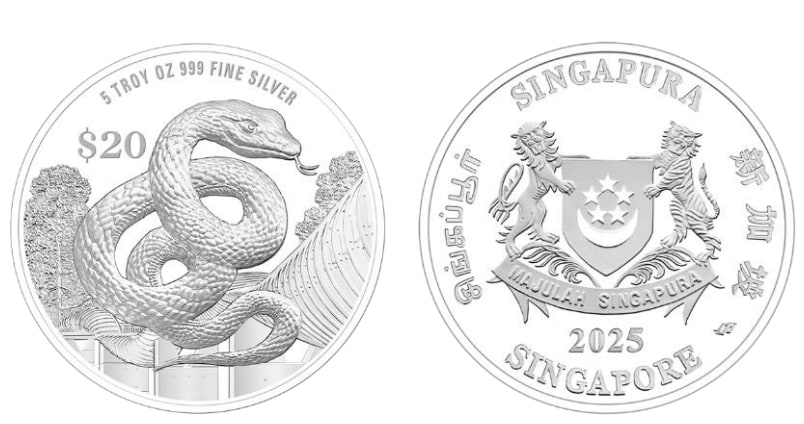 MAS unveils 2025 Year of the Snake coins featuring Henderson Waves - CNA