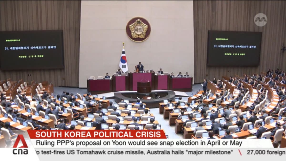 South Korea's People Power Party discusses Yoon's resignation in ...