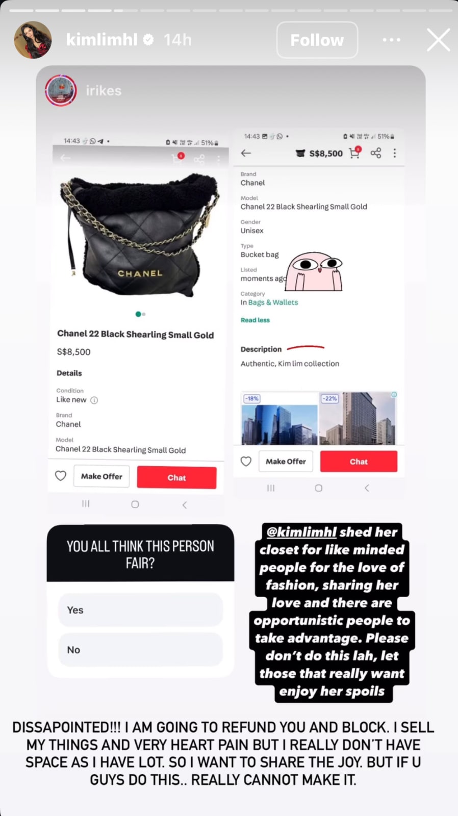 Kim Lim Sells Her Designer Bags On Live Stream To Declutter, WhatsApp ...