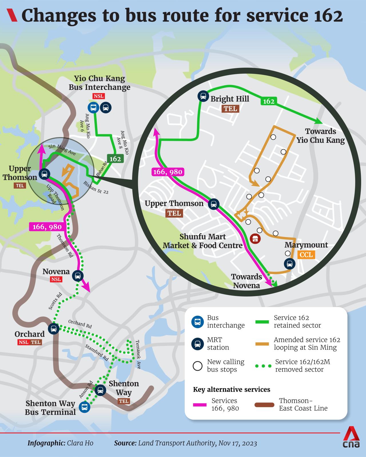 Bus service 167 to cease, some routes shortened with increased ...