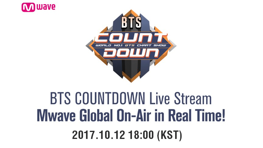 BTS COUNTDOWN to Live Stream Through Mwave - 8days
