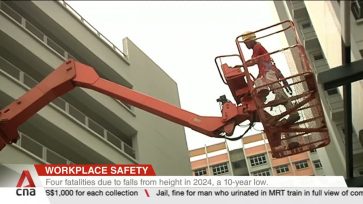 4 fatalities due to falls from height in 2024, a 10-year low - CNA