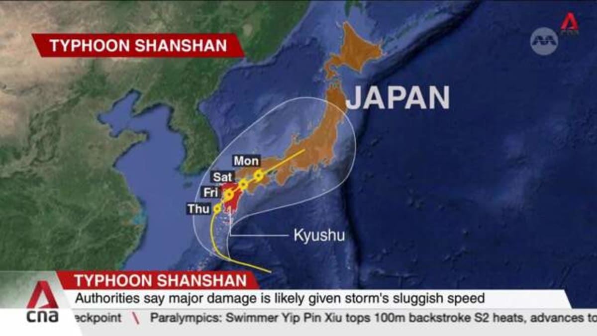 Typhoon Shanshan makes landfall in Japan - CNA