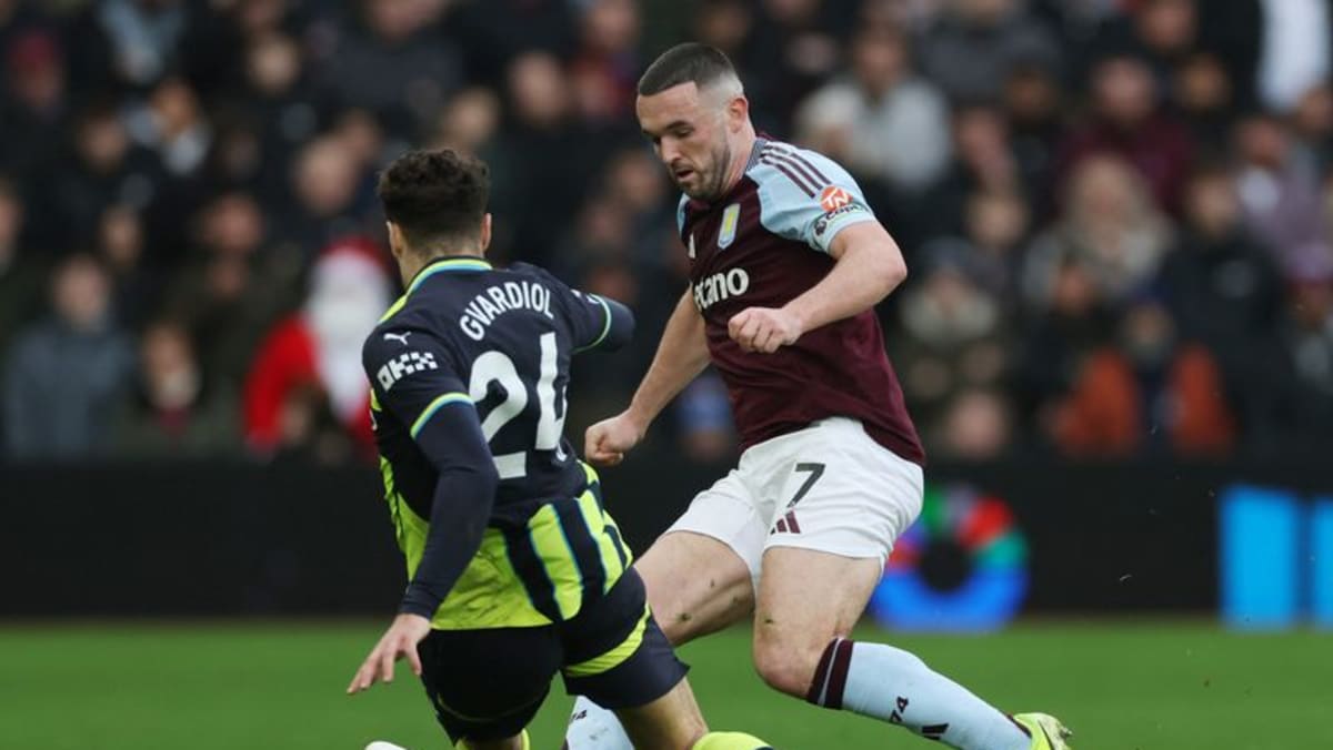 Man City gloom deepens with defeat at Villa, Arsenal thrash Palace - CNA