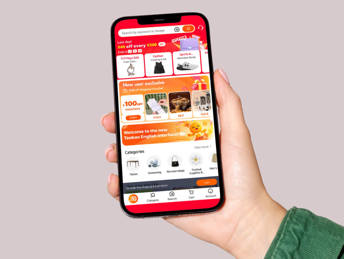 Chinese e-commerce site Taobao now has an English interface for users ...