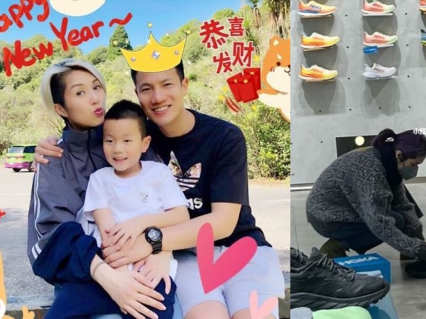 Miriam Yeung seen putting on shoes for her 10-year-old son; praised for ...