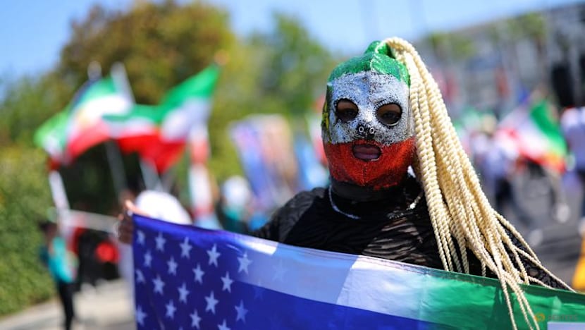 Iranian American protesters gather as soccer team prepare for World Cup ...