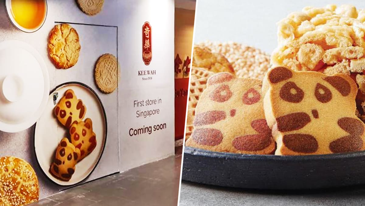 Kee Wah Logo Panda & Penguin Cookie Gift Tin By Kee Wah Bakery