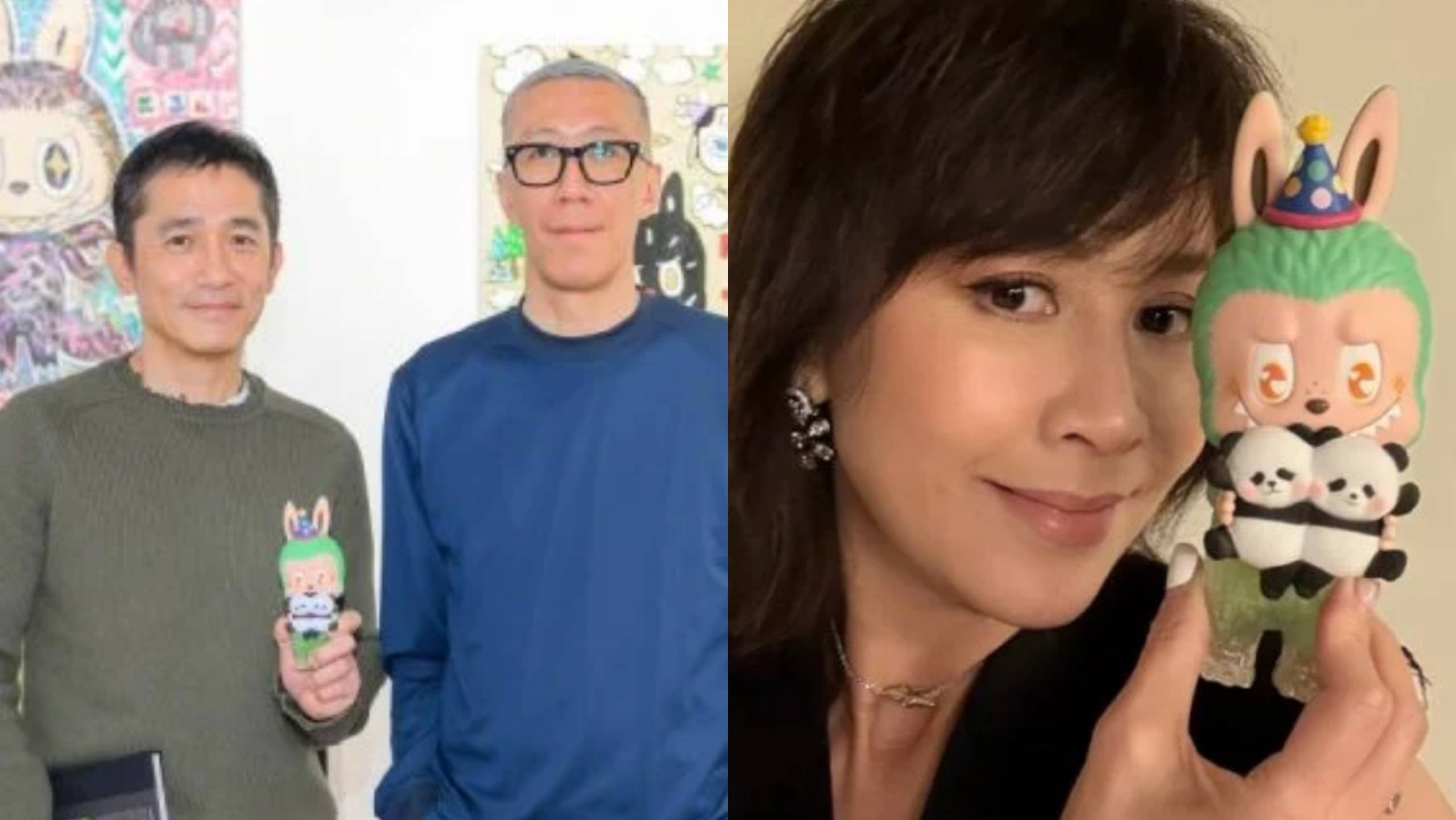 Tony Leung Receives Limited Edition Labubu x Panda Twins From Creator ...