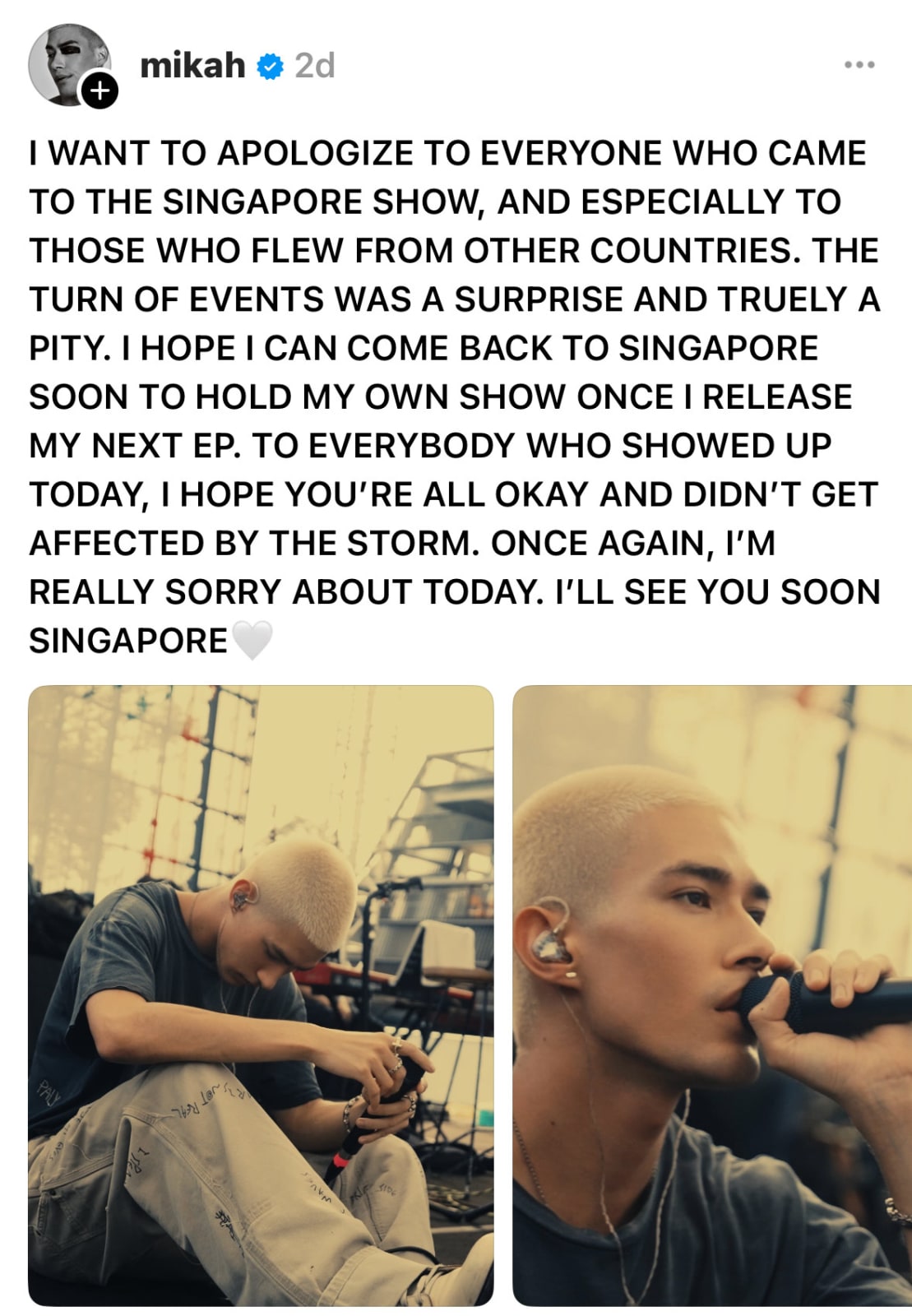 Japanese-American Heartthrob Mika Hashizume Was In S’pore To Perform But The Sumatra Squall ...