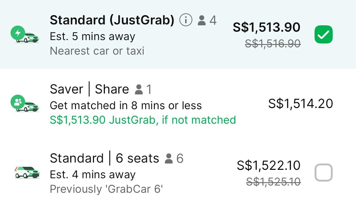 Grab blames 'system error' for very high prices on app, some above S ...