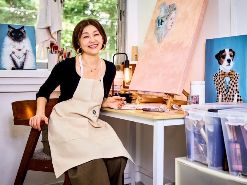 Jeanette Aw’s makeup artist, Elain Lim, creates paintings from expired ...