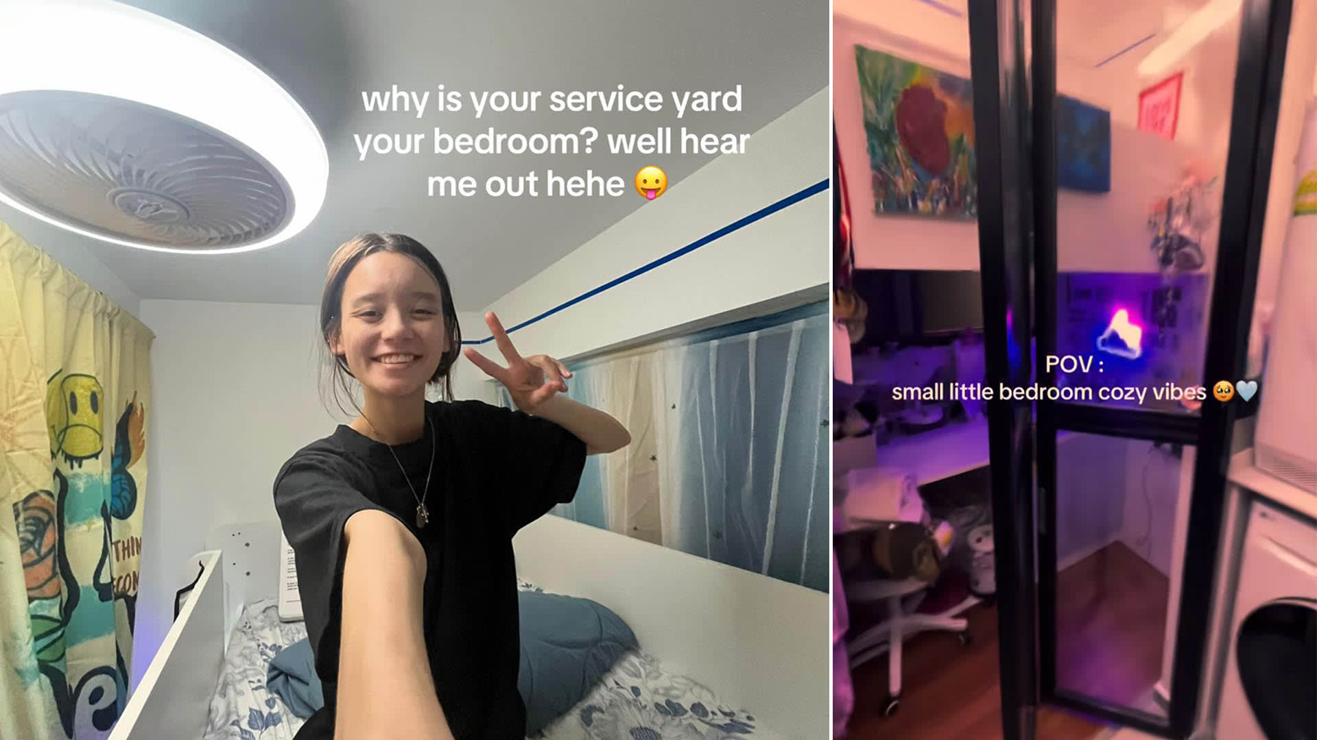 This Gen-Z Turned Her HDB Service Yard Into A Bedroom Without ...