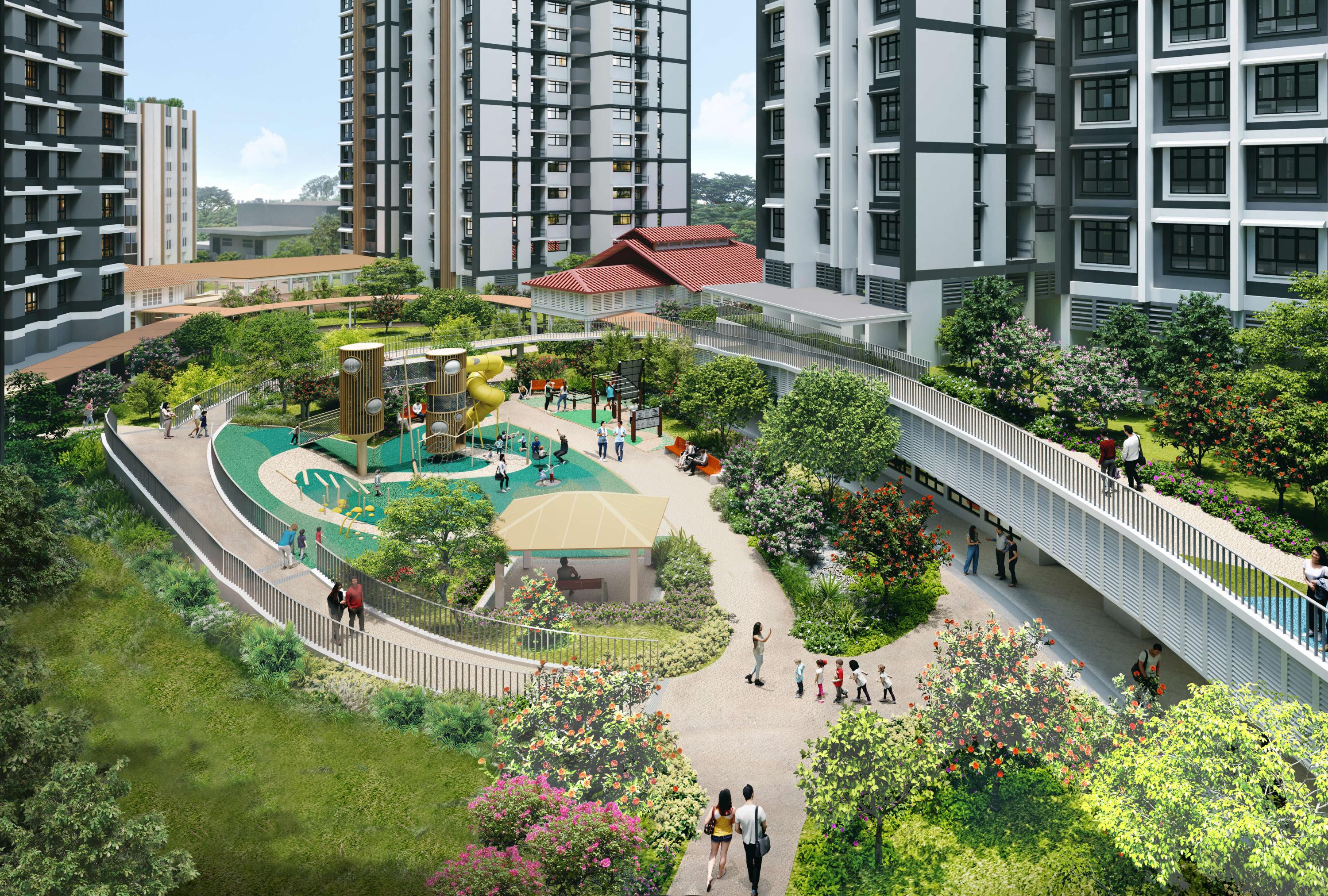 建屋局将在快乐山推出四个预购组屋项目 提供约6000个单位 - 8world