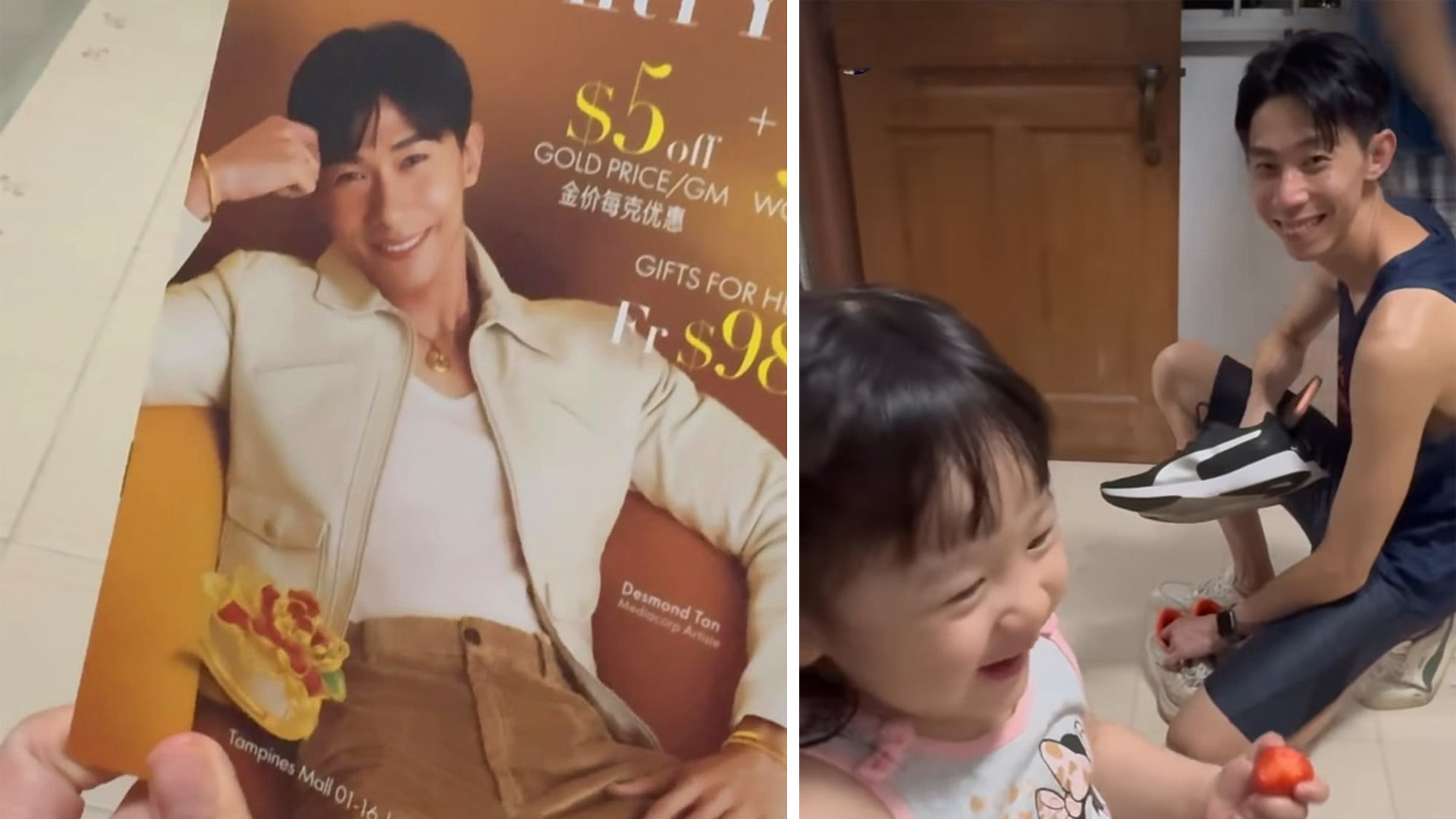 2-Year-Old Girl Mistakes Desmond Tan For Her Dad; Mum Calls Husband ...