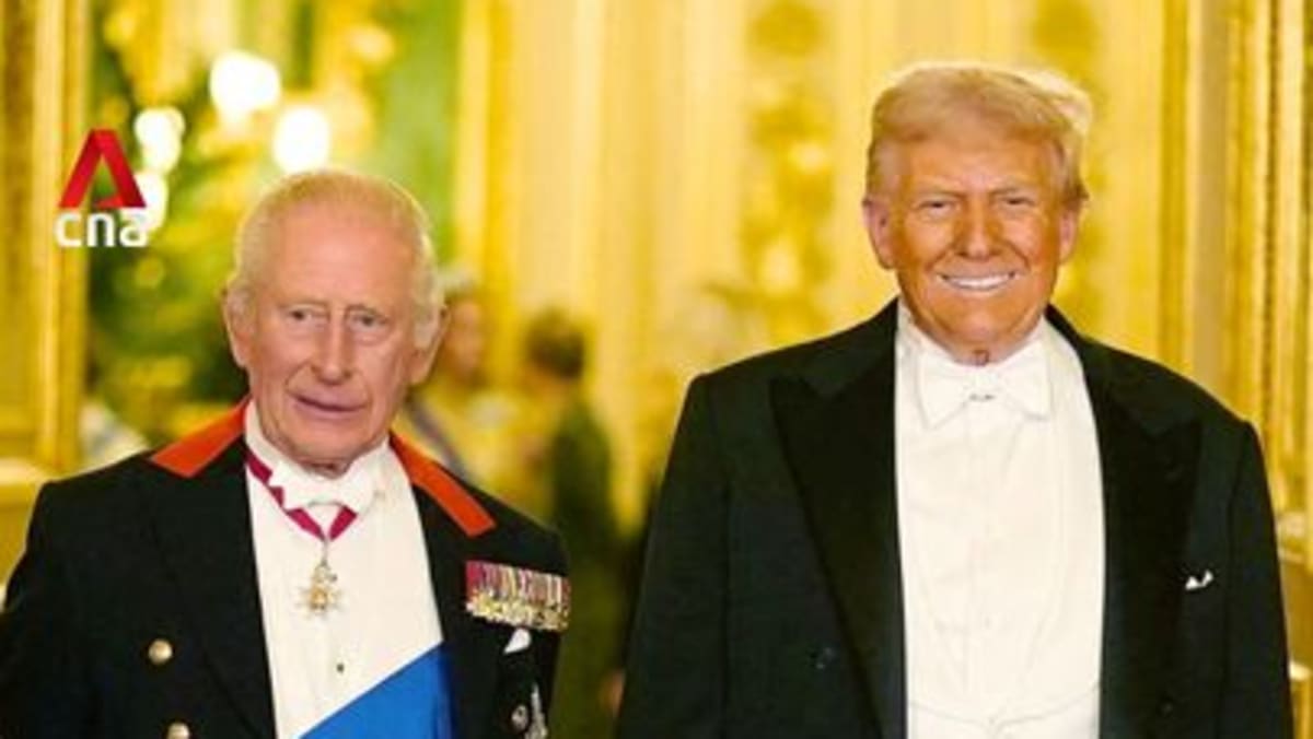 Trump receives pompous royal welcome, state banquet on UK visit - CNA