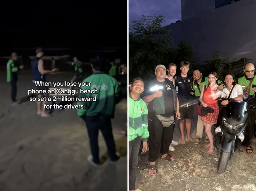 Private-hire riders in Bali help tourist find lost phone on beach - TODAY