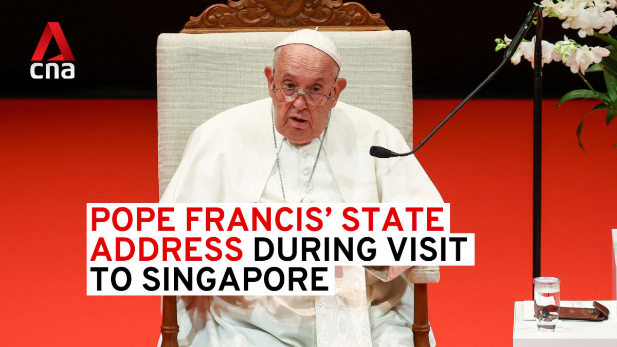 Pope Francis' state address during visit to Singapore | Video - CNA