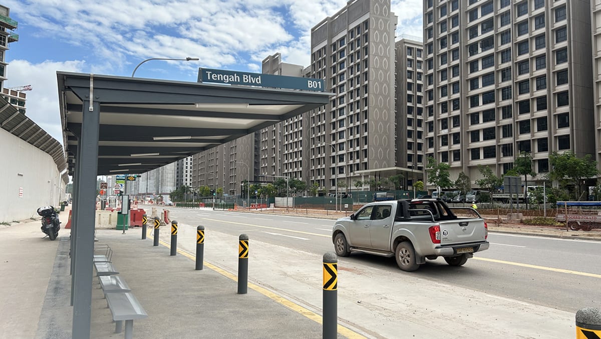 Tengah residents happy with new bus stops, but say weak phone signal ...