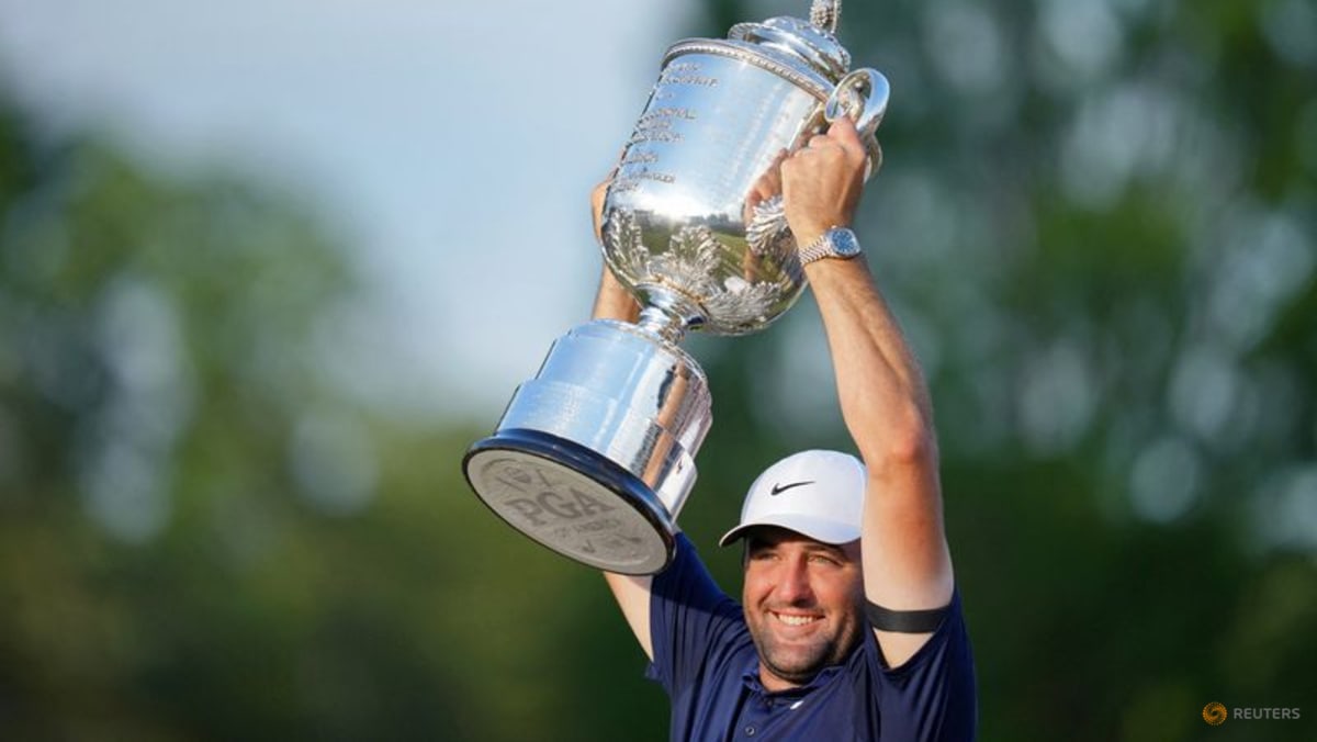 Scheffler pulls away late for runaway PGA Championship victory - CNA