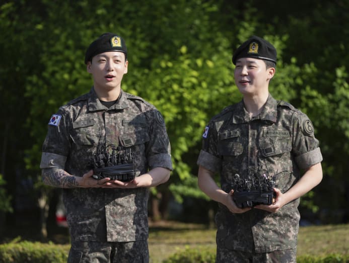 BTS stars Jimin and Jungkook discharged from military service as K-pop ...