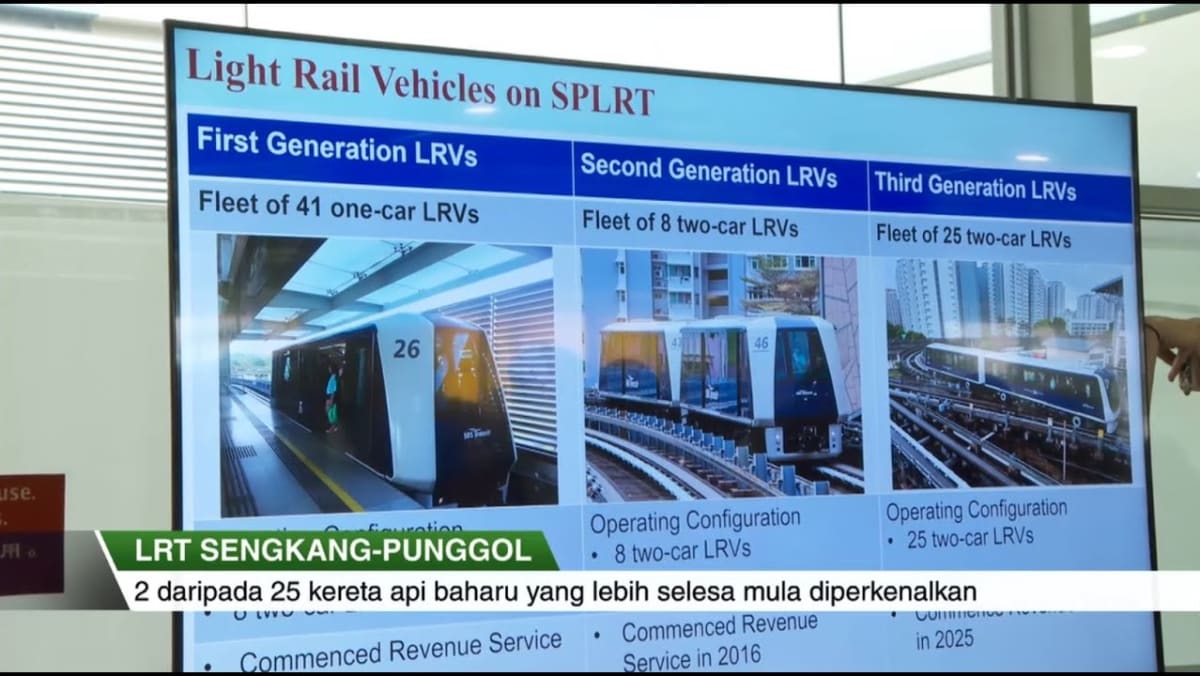 LRT Sengkang-Punggol - Dua daripada 25 kereta api baharu yang lebih ...