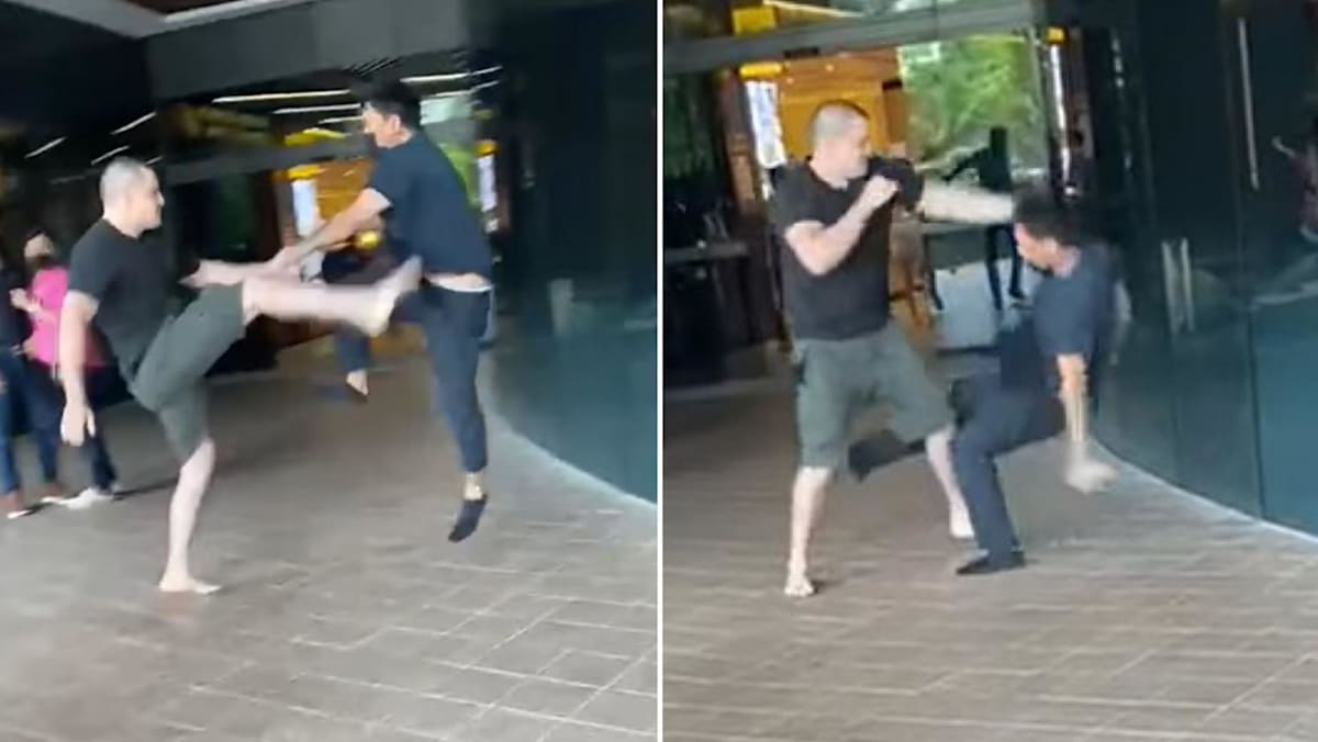 Two men caught on video fighting outside Great World arrested for ...