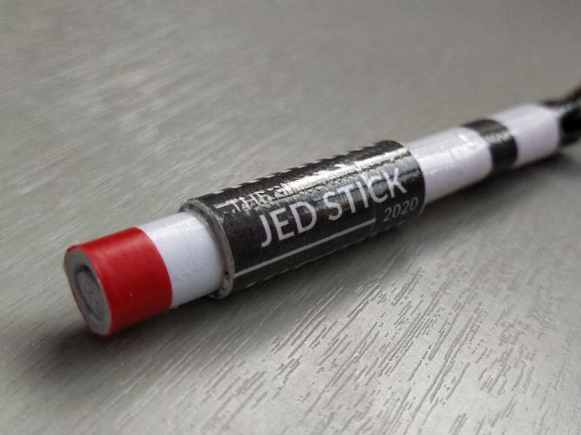 Student designs retractable paper stick to press lift buttons, uploads ...