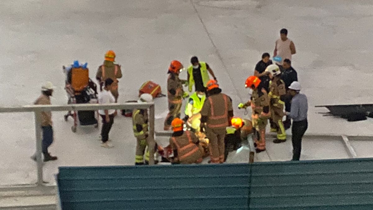 Construction worker dies after being struck by steel gate frame in Yishun - CNA