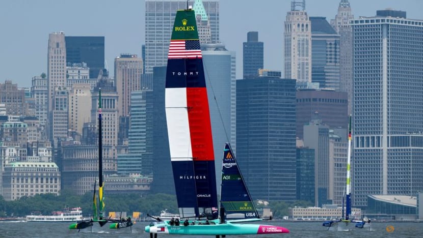 Sailing-Spain take lead on day one of SailGP in New York - CNA