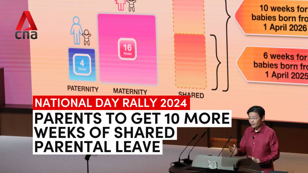 Parents in Singapore to get 10 more weeks of shared parental leave | National Day Rally 2024 - CNA