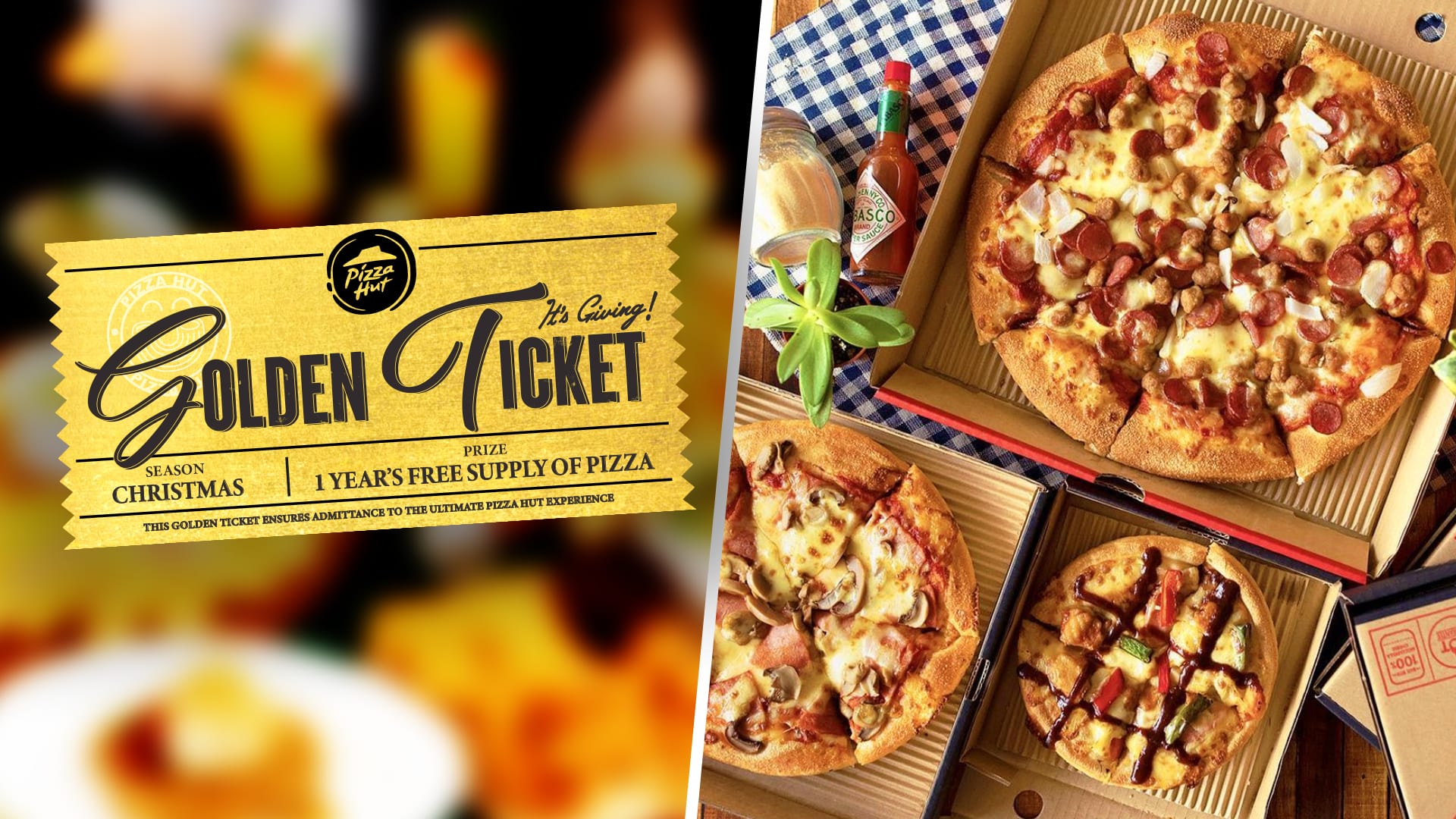 If You See This Golden Ticket, You’ve Won One Year’s Supply Of Pizza ...